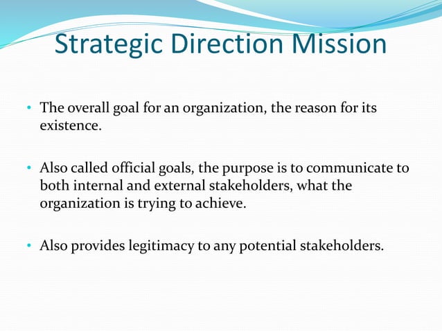 Role of Strategic Direction in Organization Design | PPTX | Business ...