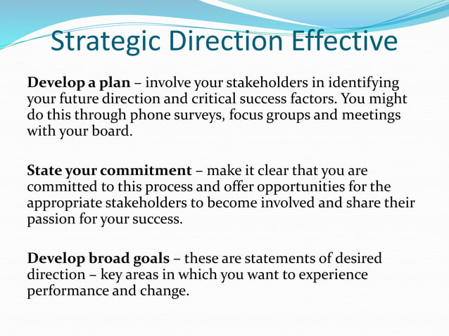 Role of Strategic Direction in Organization Design | PPTX | Business ...