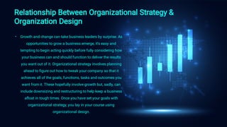 Role of strategy in organization design wps office | PPT