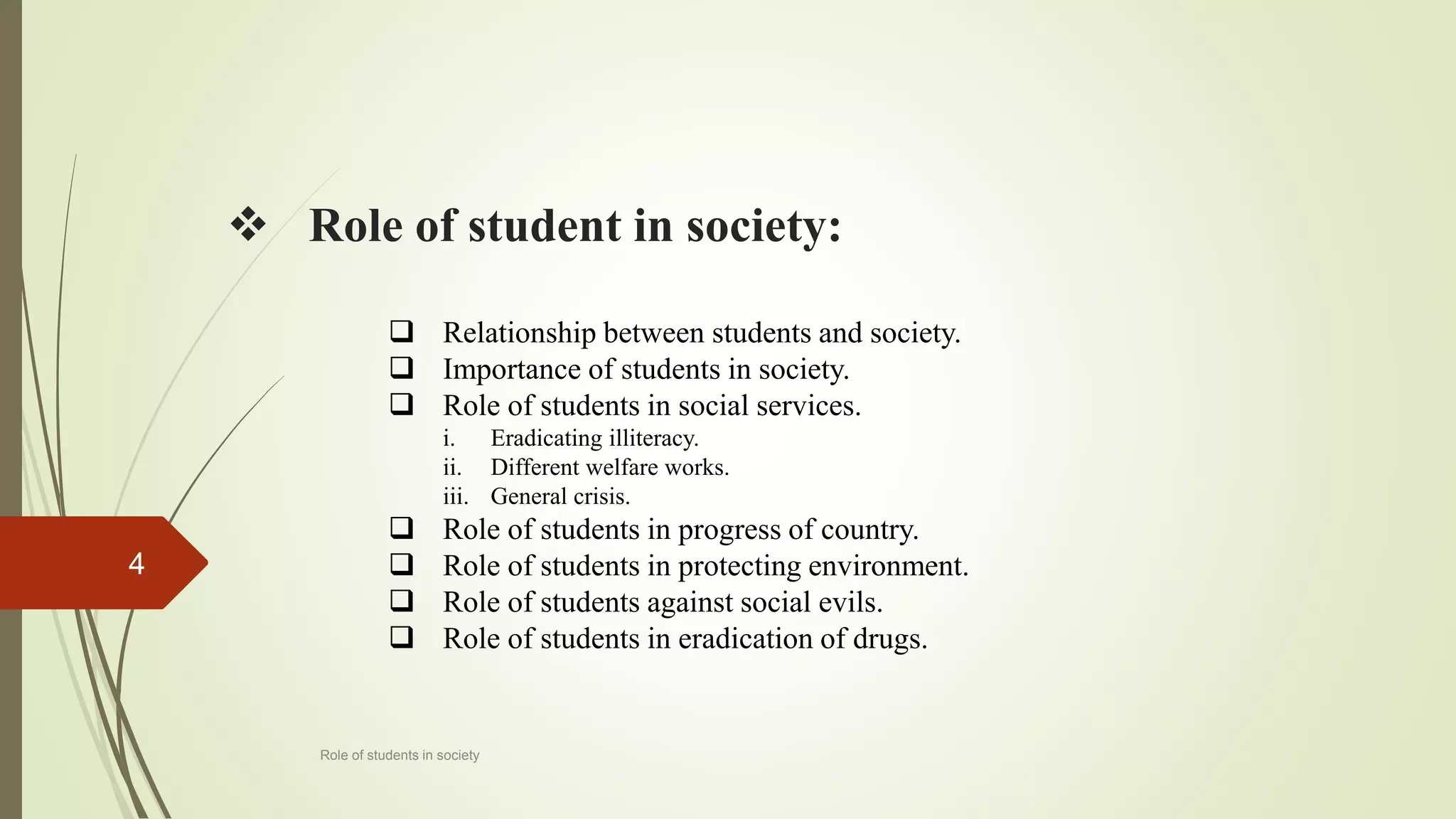 Role of students in society | PPTX