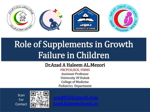 Role of Supplements in Growth Failure in Children .pptx