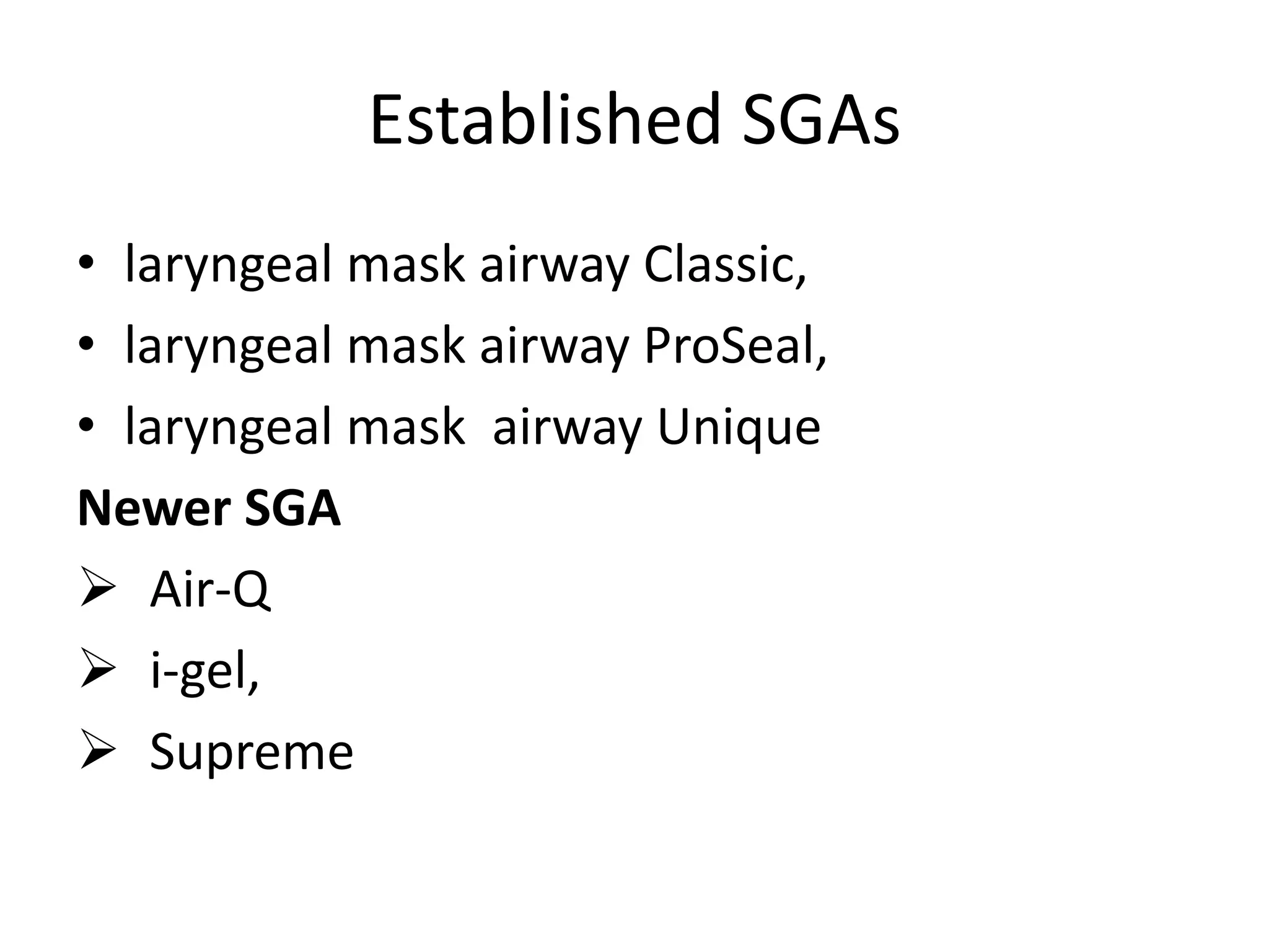 Role of supraglottic airway devices in children | PPTX