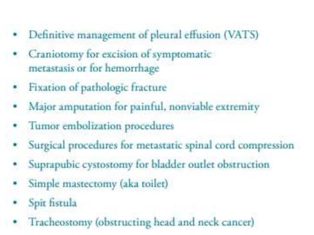 Role of surgery in palliative care | PPTX | Cancer | Diseases and ...