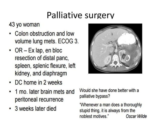 Role of surgery in palliative care | PPTX | Cancer | Diseases and ...