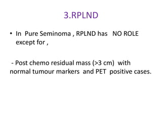 Role of surgery in testicular cancer | PPTX