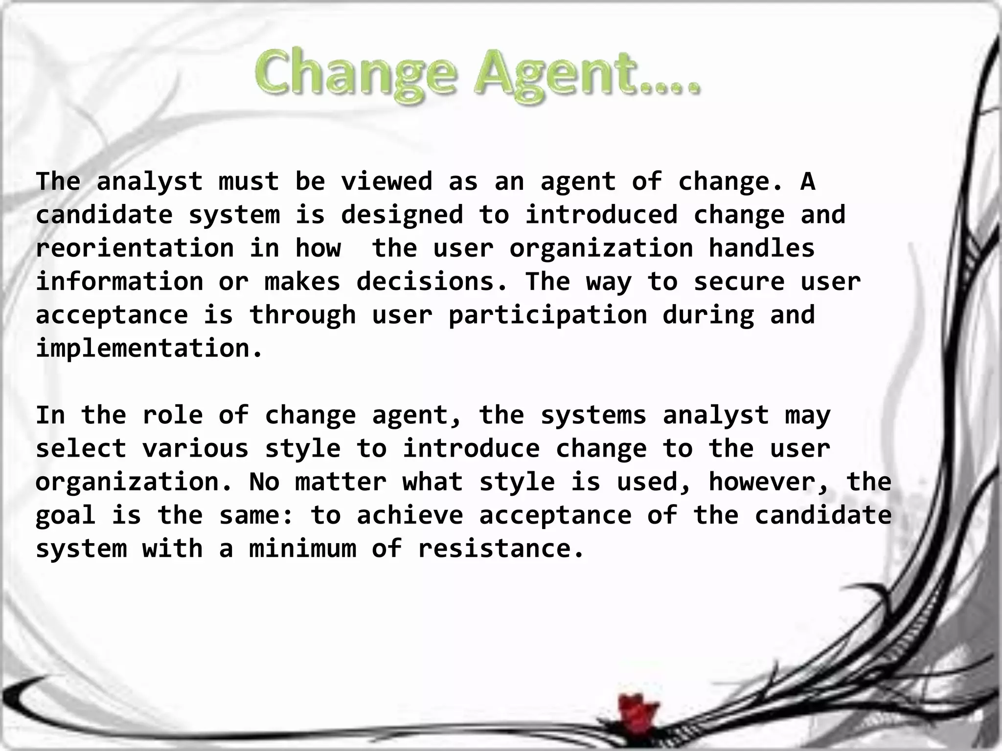 Role of system analyst | PPTX