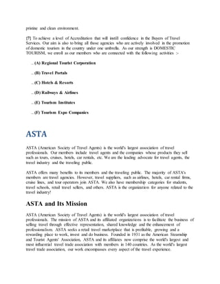 Role of taai in the tourism industry | DOCX