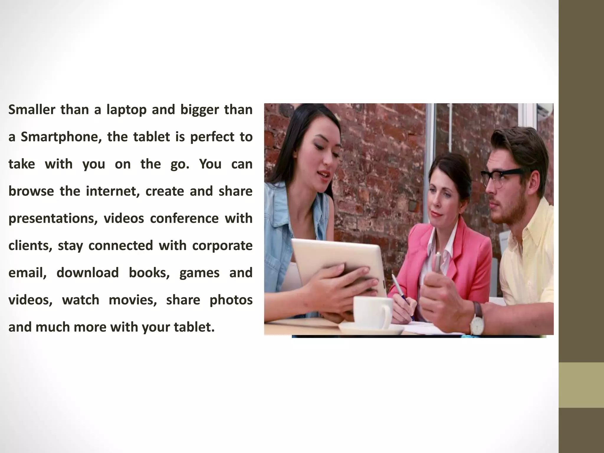 Role of tablets in computer world | PPTX