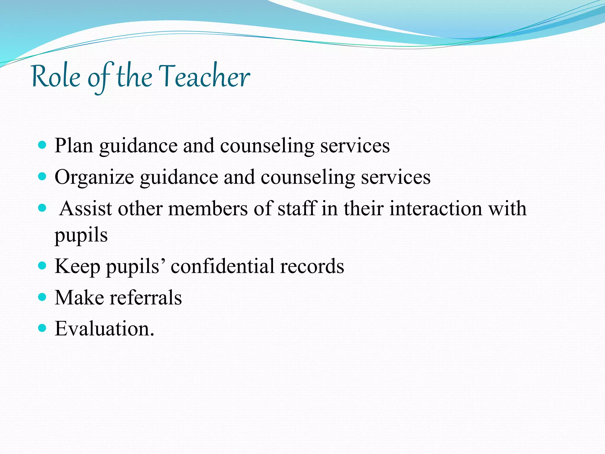 Role of teacher | PPTX