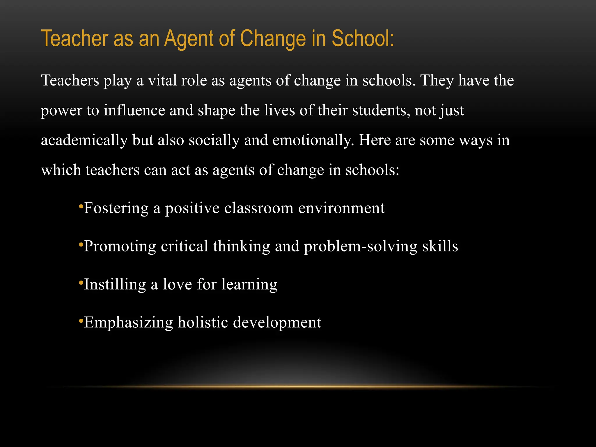 Role of a Teacher in the field of education | PPTX