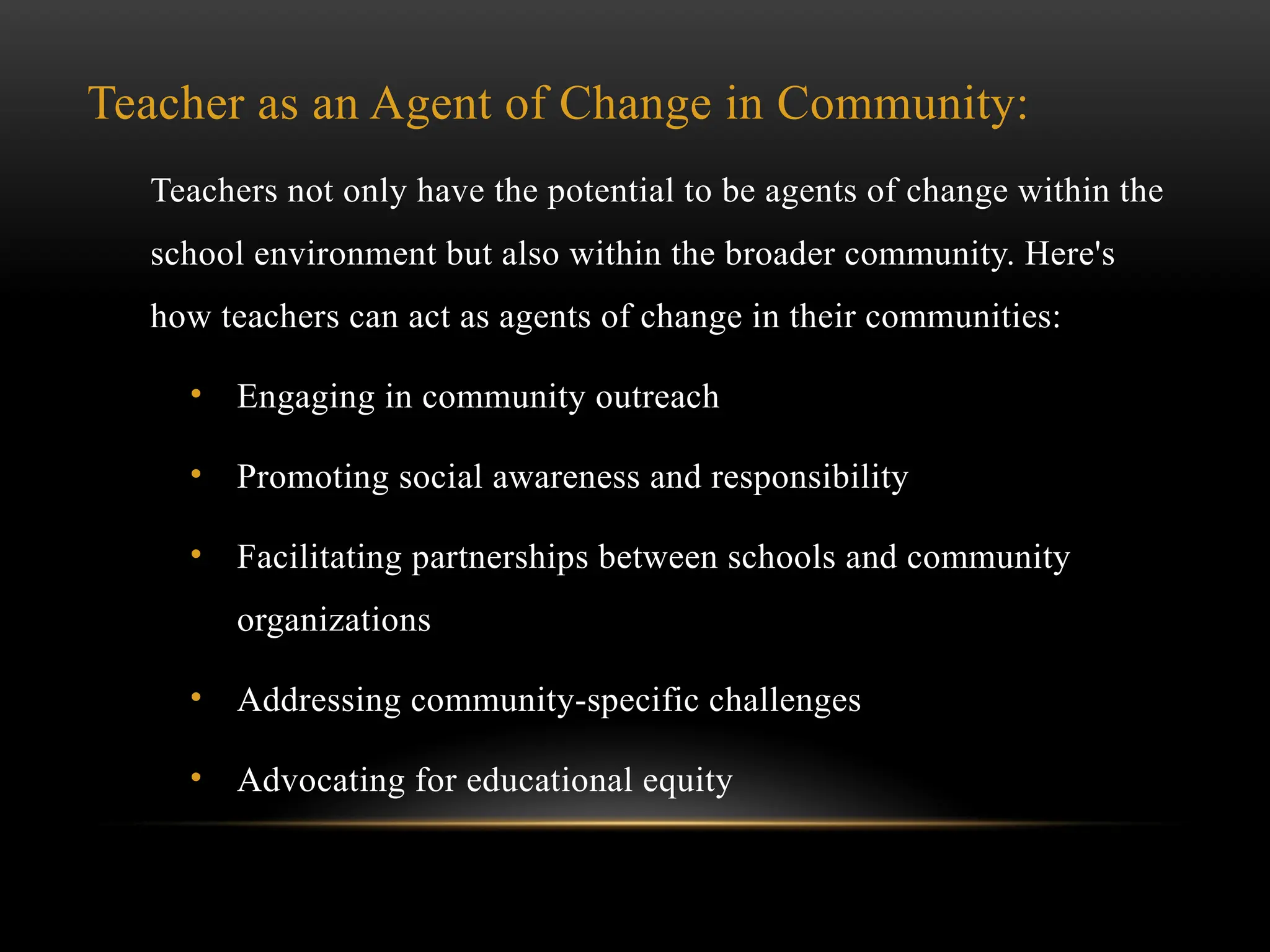 Role of a Teacher in the field of education | PPTX