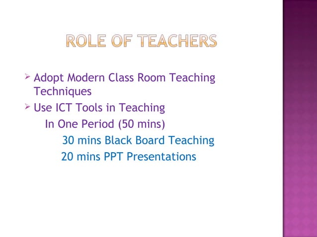 Role of teachers | PPT