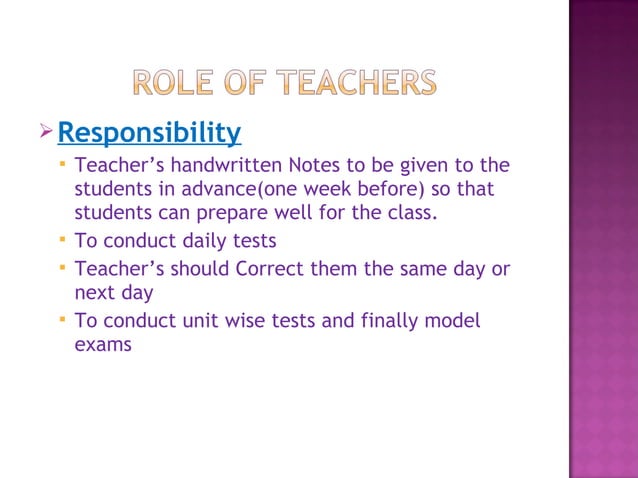 Role of teachers | PPT