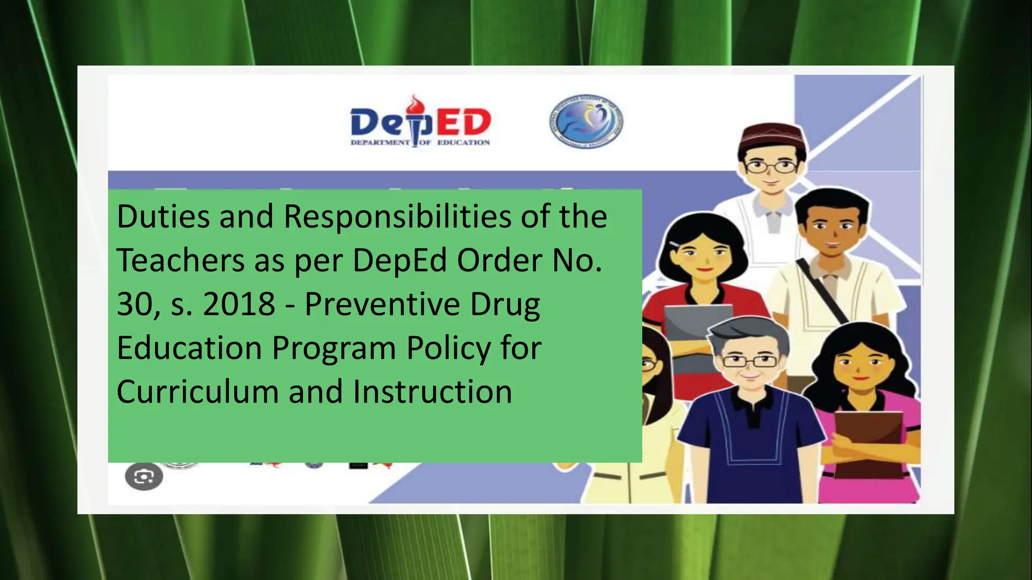 ROLE OF TEACHERS IN THE PREVENTION AND CONTROL OF DRUG ABUSE.pptx