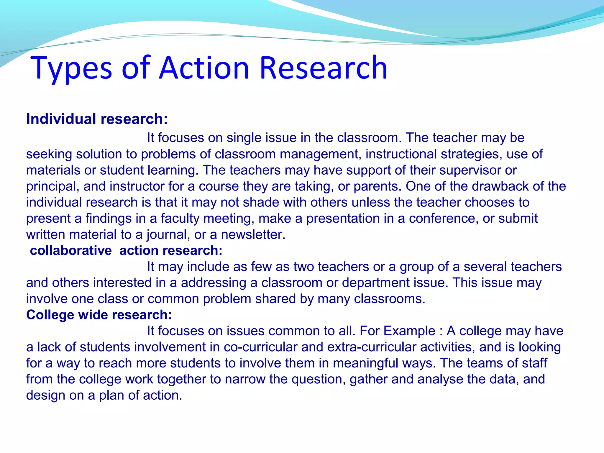 Role of Teachers in Action Research | PPT
