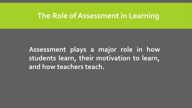 Role of teaching in assessment. | PPTX | Educational Assessment | Education