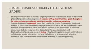Role of team leader, Qualities of Effective Team Leader, Belbin Team ...