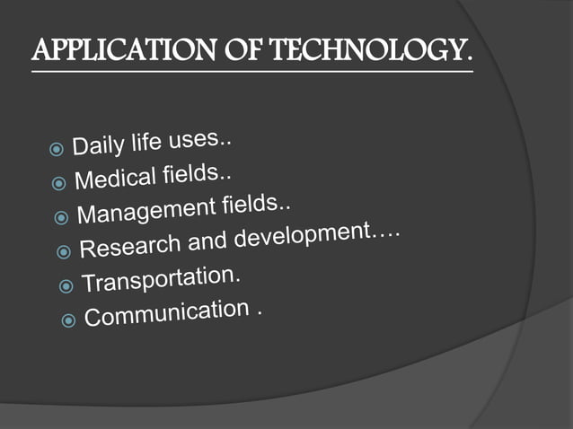 Role of technology | PPTX