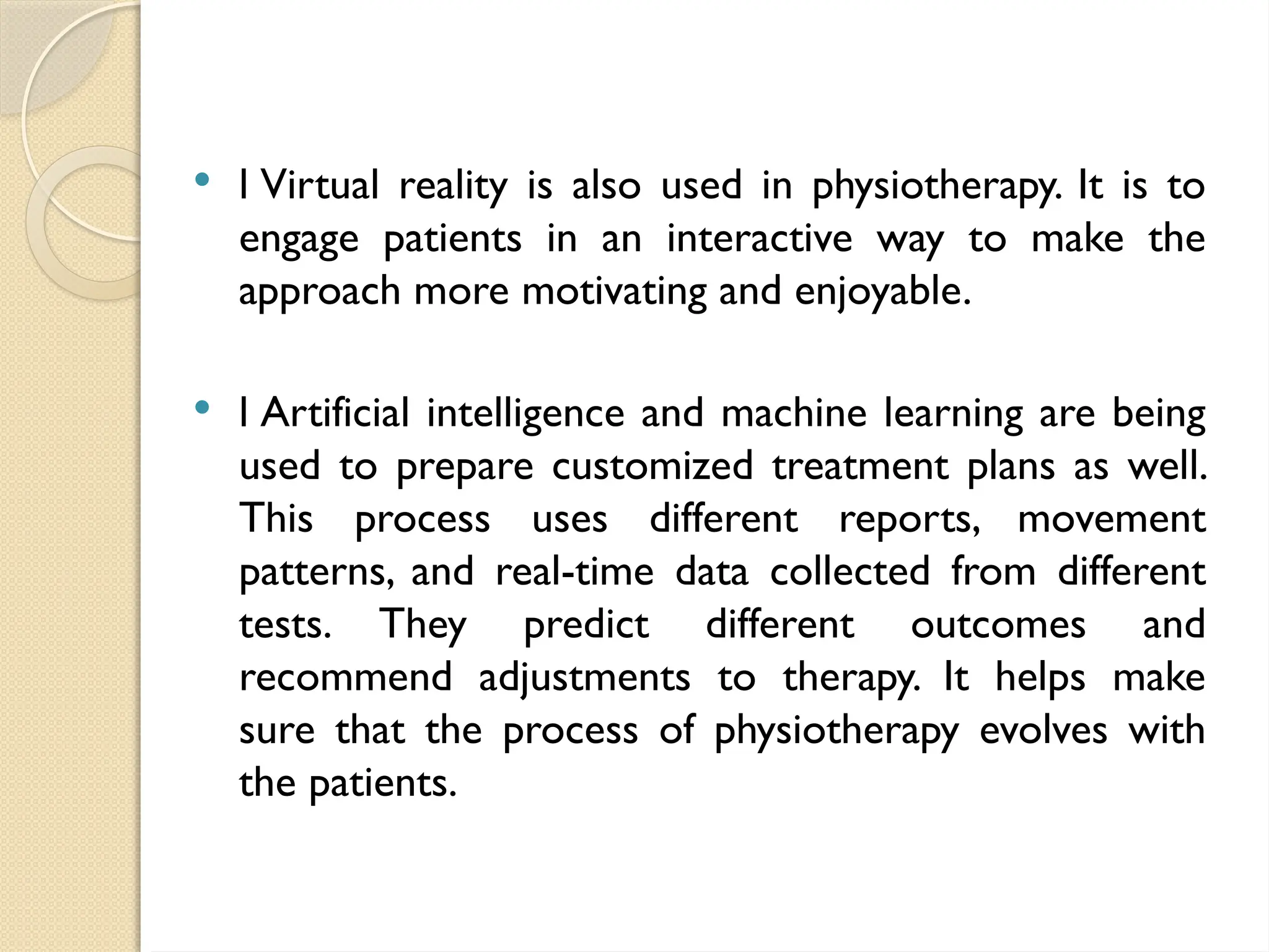 Role of technology in advancing physiotherapy | PPTX