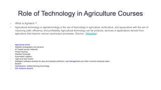 Role of technology in agriculture courses by srmist & the hindu | PDF ...