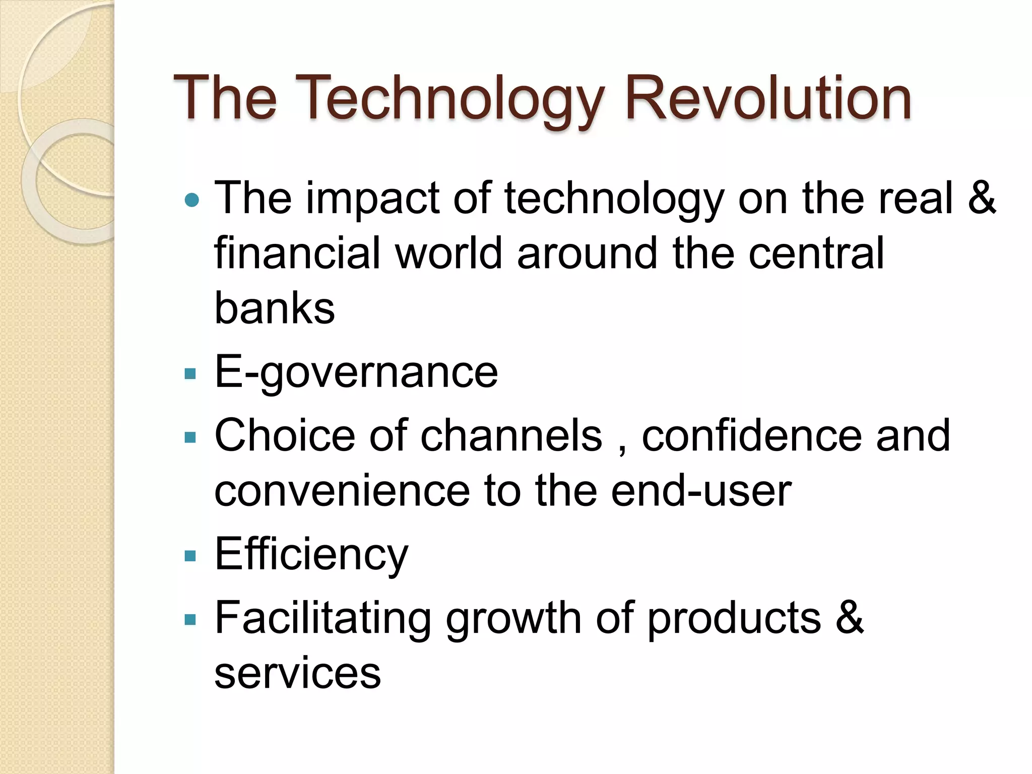 Role of technology in banking | PPTX