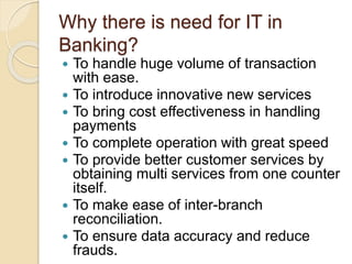 Role of technology in banking | PPTX
