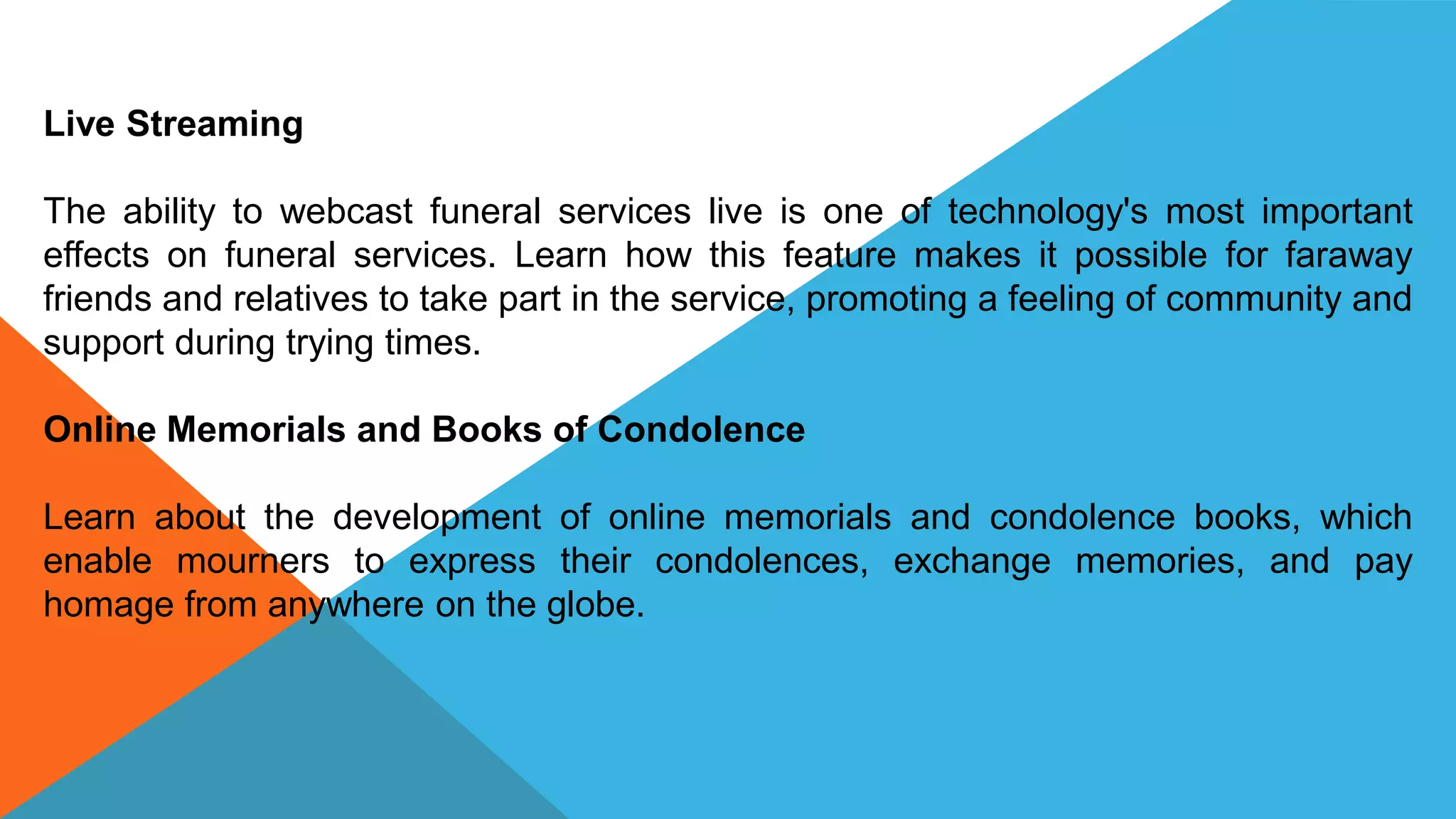 Role of technology in funeral services | PPTX