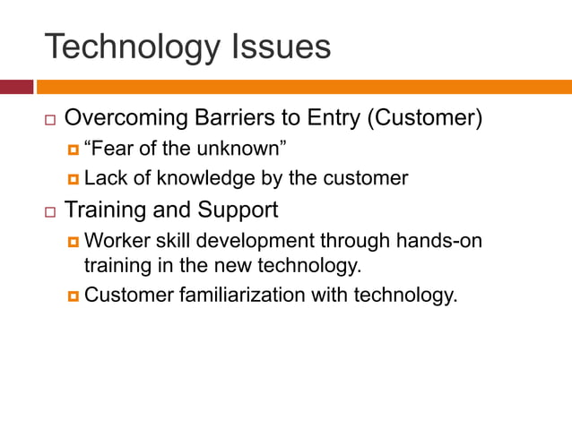 Role of technology in service operation | PPTX | Internet | Computing