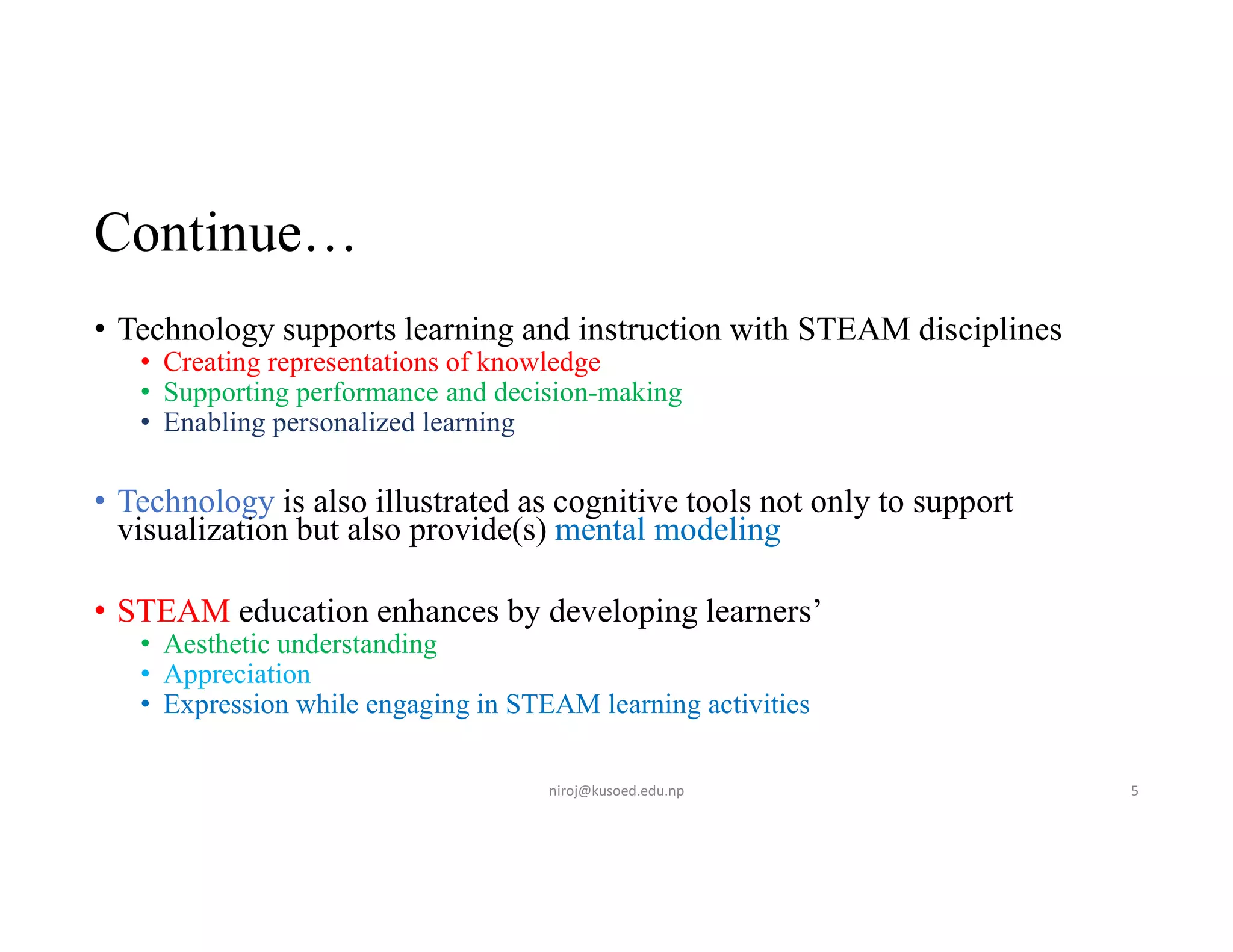 Role of Technology in STEAM Education | PDF