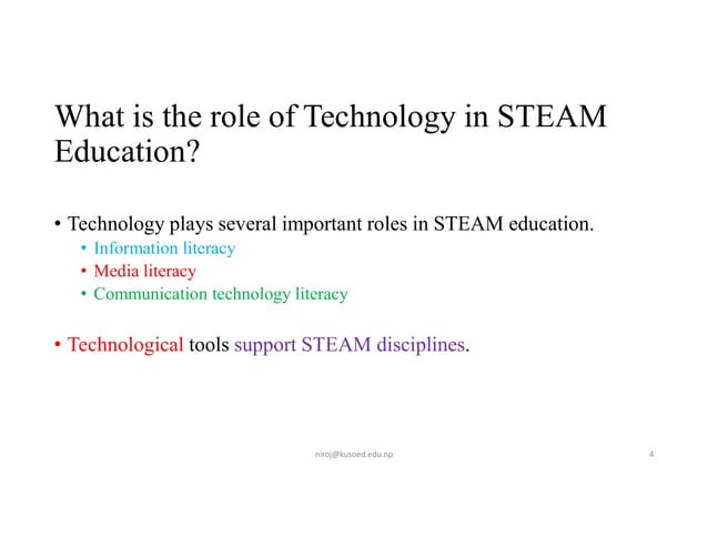 Role of Technology in STEAM Education | PDF