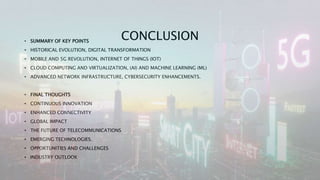 Role of technology in telecommunication sector.pptx | Internet | Computing
