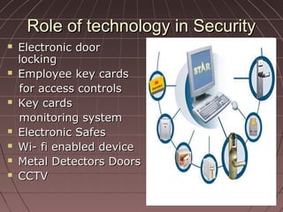 Role of technology in safety and security and energy conservation | PPT