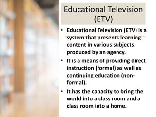 Role of television in Education | PPTX