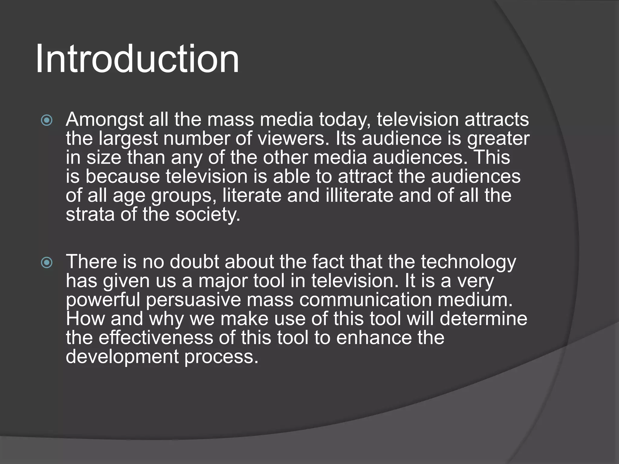 Role of Television as a Mass Medium | PPTX
