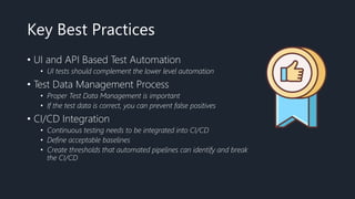 Role of Test Automation in Modern Software Delivery Pipelines | PPT