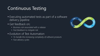 Role of Test Automation in Modern Software Delivery Pipelines | PPT