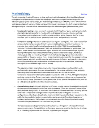 Role of tester in gaming | DOCX