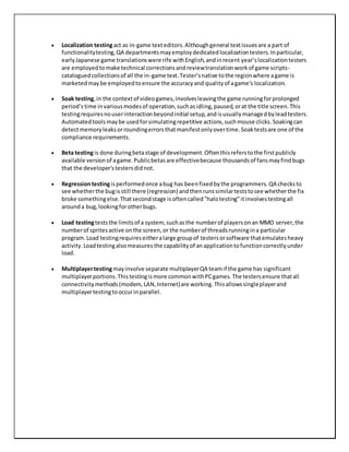 Role of tester in gaming | DOCX