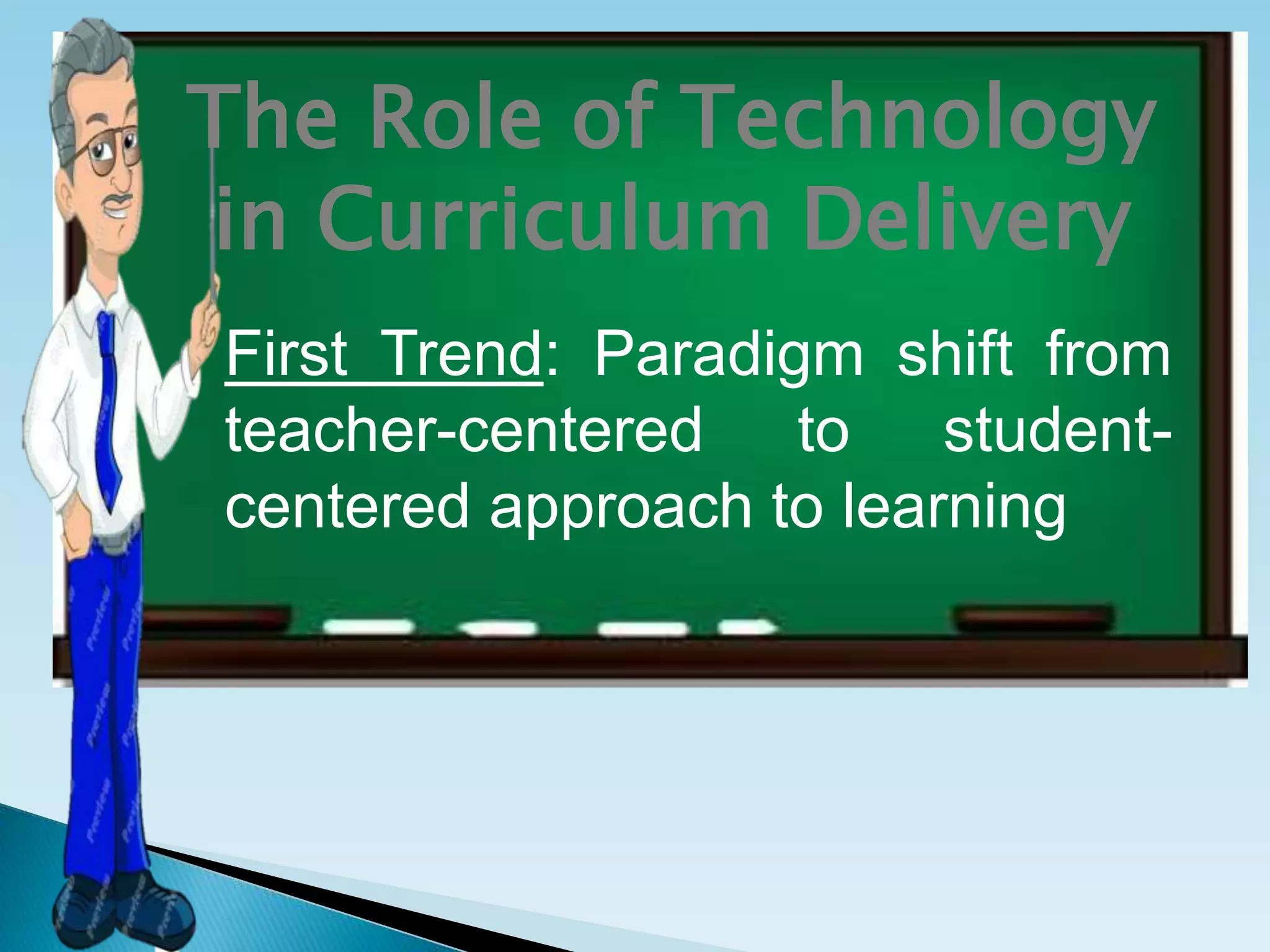 Role of thechnology in delivering curriculum | PPTX