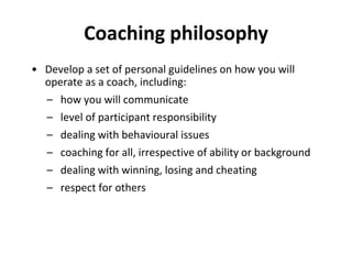 Role of the coach | PPTX