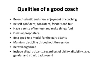 Role of the coach | PPTX