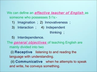 Role of the English Teacher - Ppt | PPT