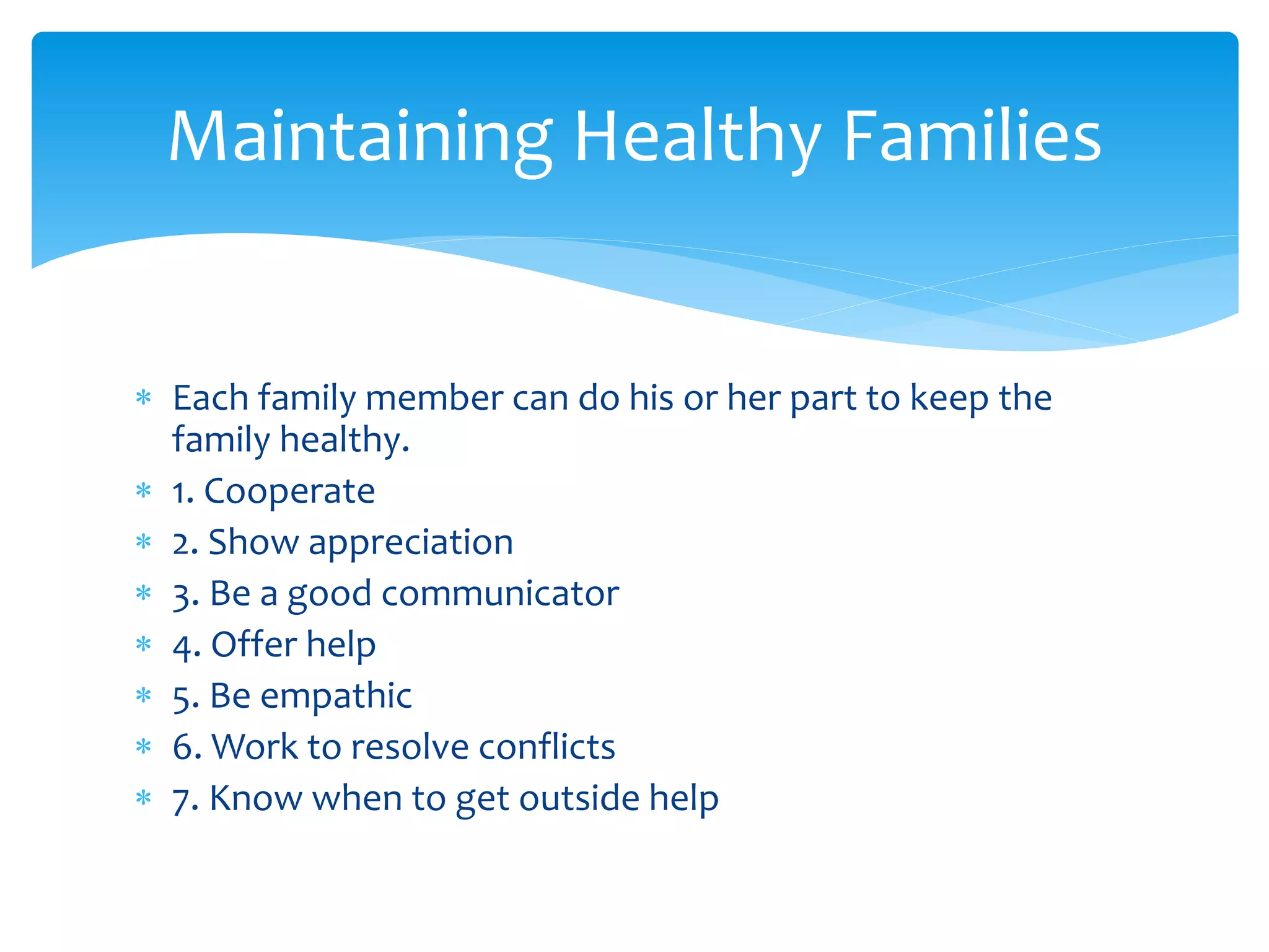 Role of the family | PPTX