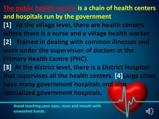 Role of the govt. in health class 7th civics | PPTX