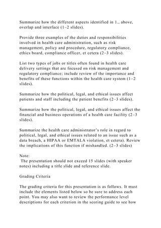 Role of the Health Care Administrator PresentationIntroduc.docx