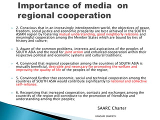 Role of the media on regional cooperation | PPT