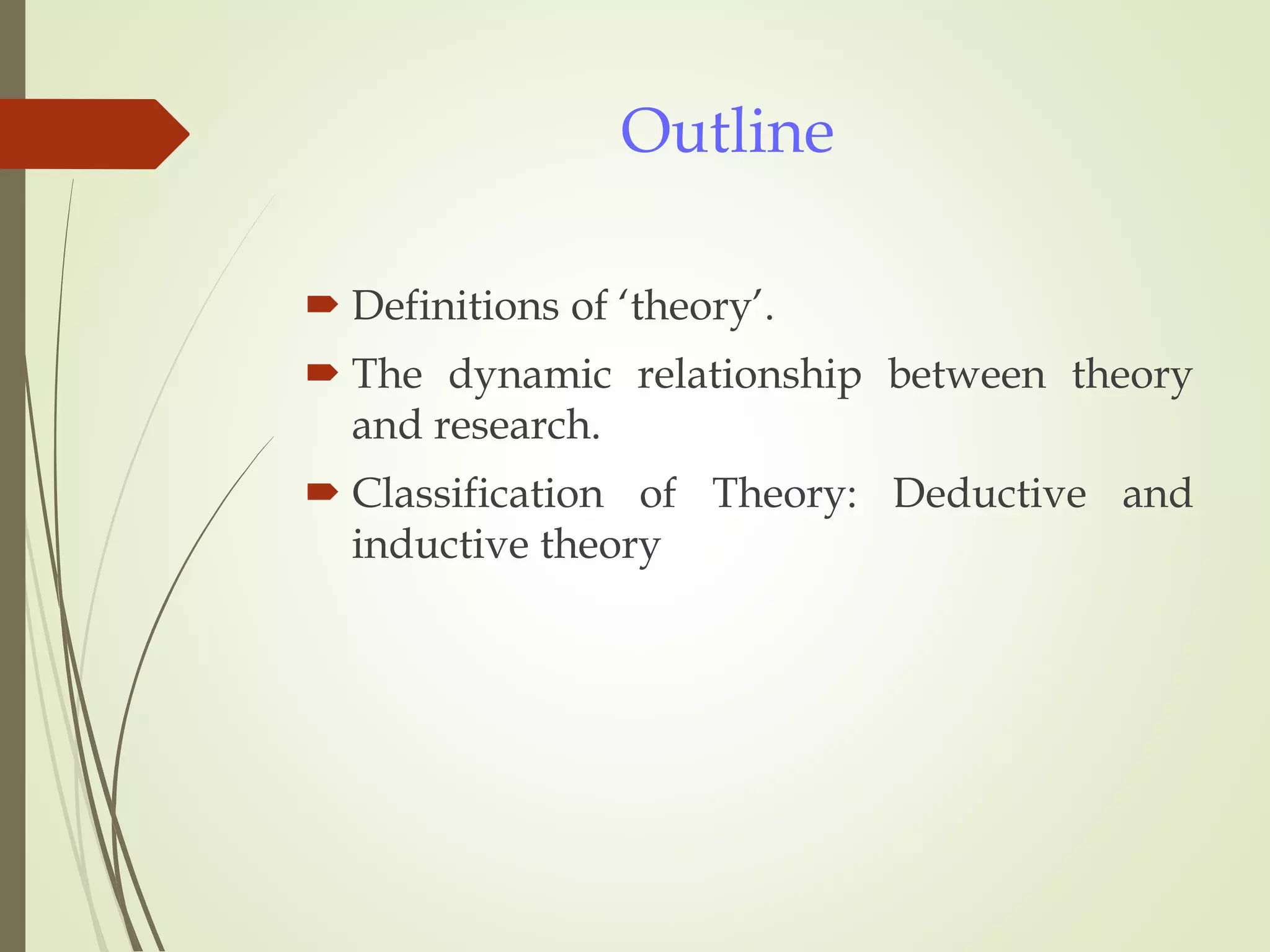 Role of theory in research | PPTX