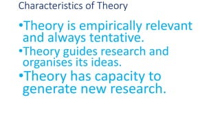 Role of theory in research by priyadarshinee pradhan | PPTX