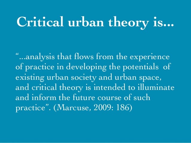 What is the role of THEORY in Urbanism?