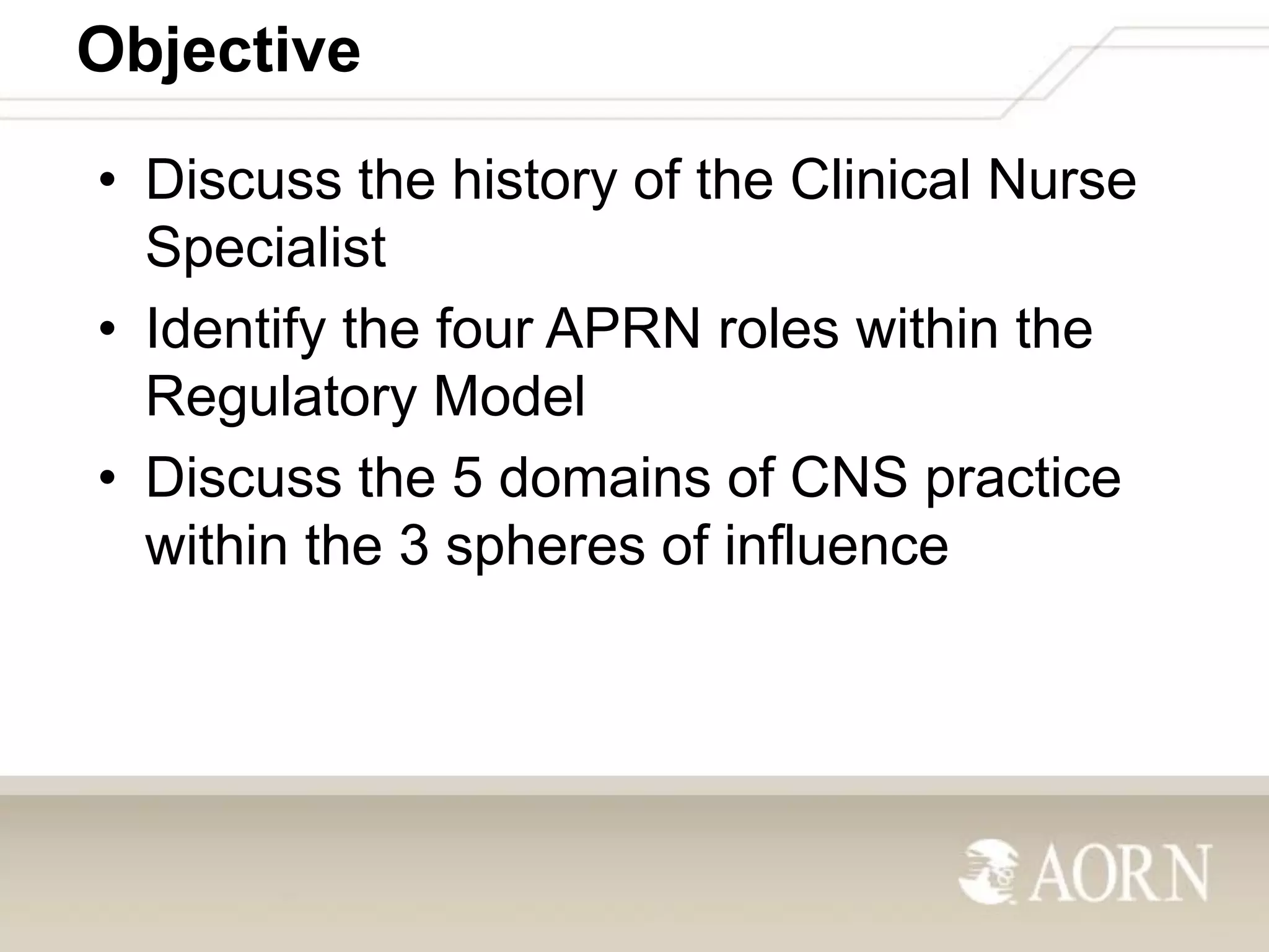 Role of the Periop Clinical Nurse Specialist | PDF